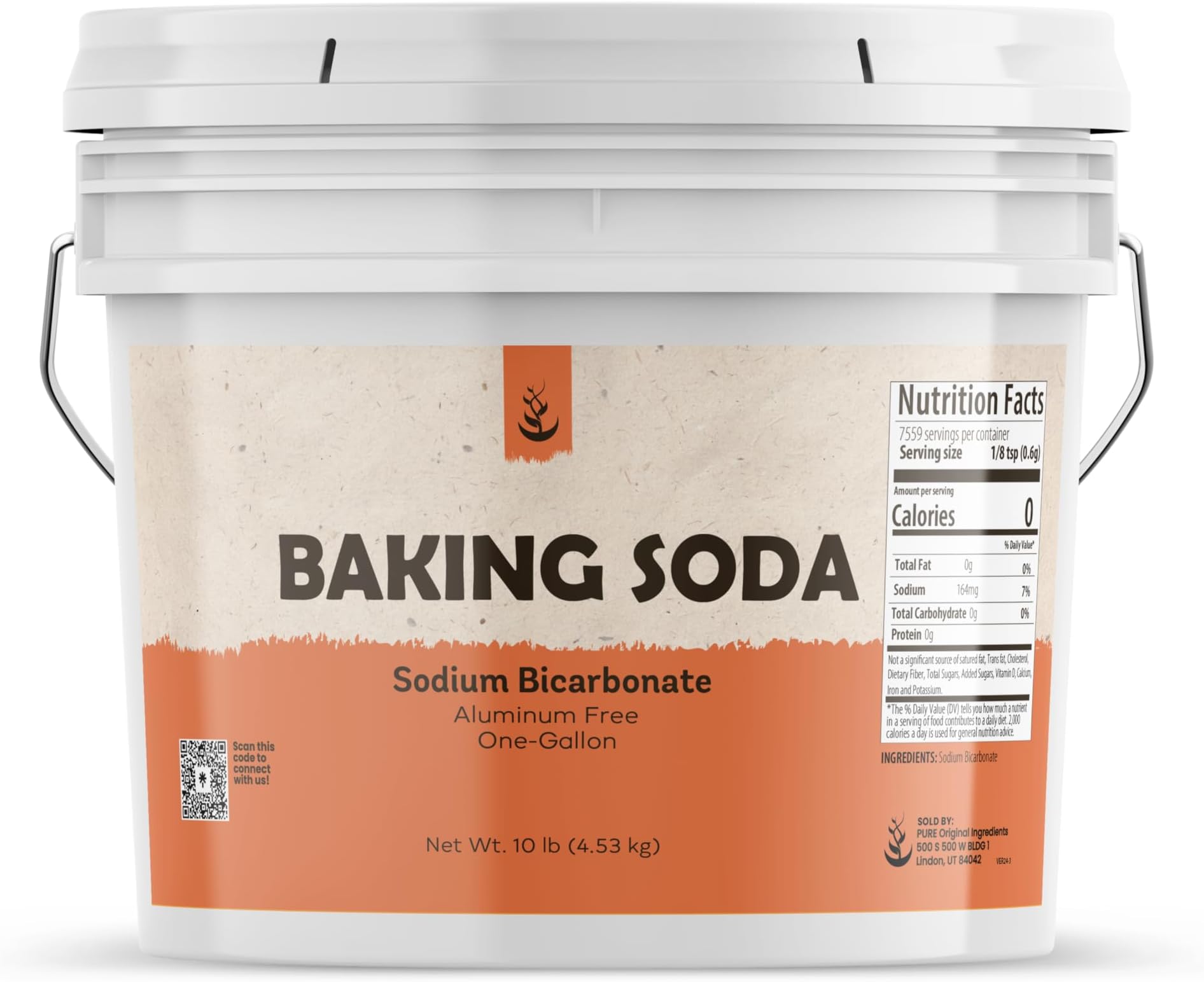 Amazon.com : Pure Original Ingredients Baking Soda (1 Gallon), Cooking ...