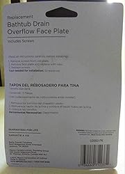 Delta Faucet U2693-PK Overflow Plate 2 Hole Tub Drain, Chrome,1 Pack ...