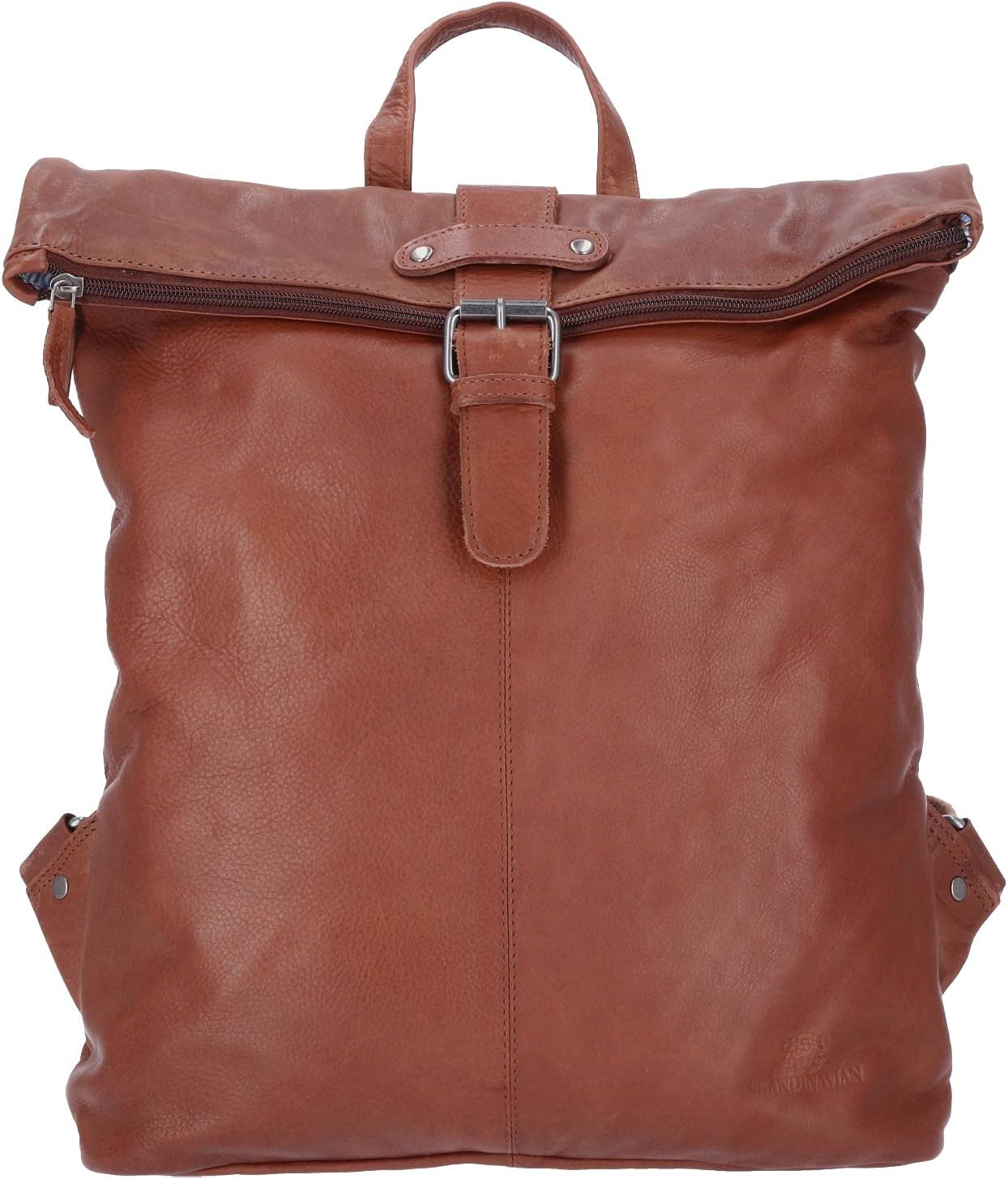 The Skandinavian Brand Lady Backpack Washed Leather Cognac : Amazon.de ...