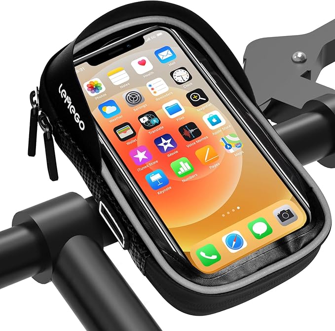 LEMEGO Bike Phone Holder Waterproof Bicycle Handlebar Bag Touch Screen ...
