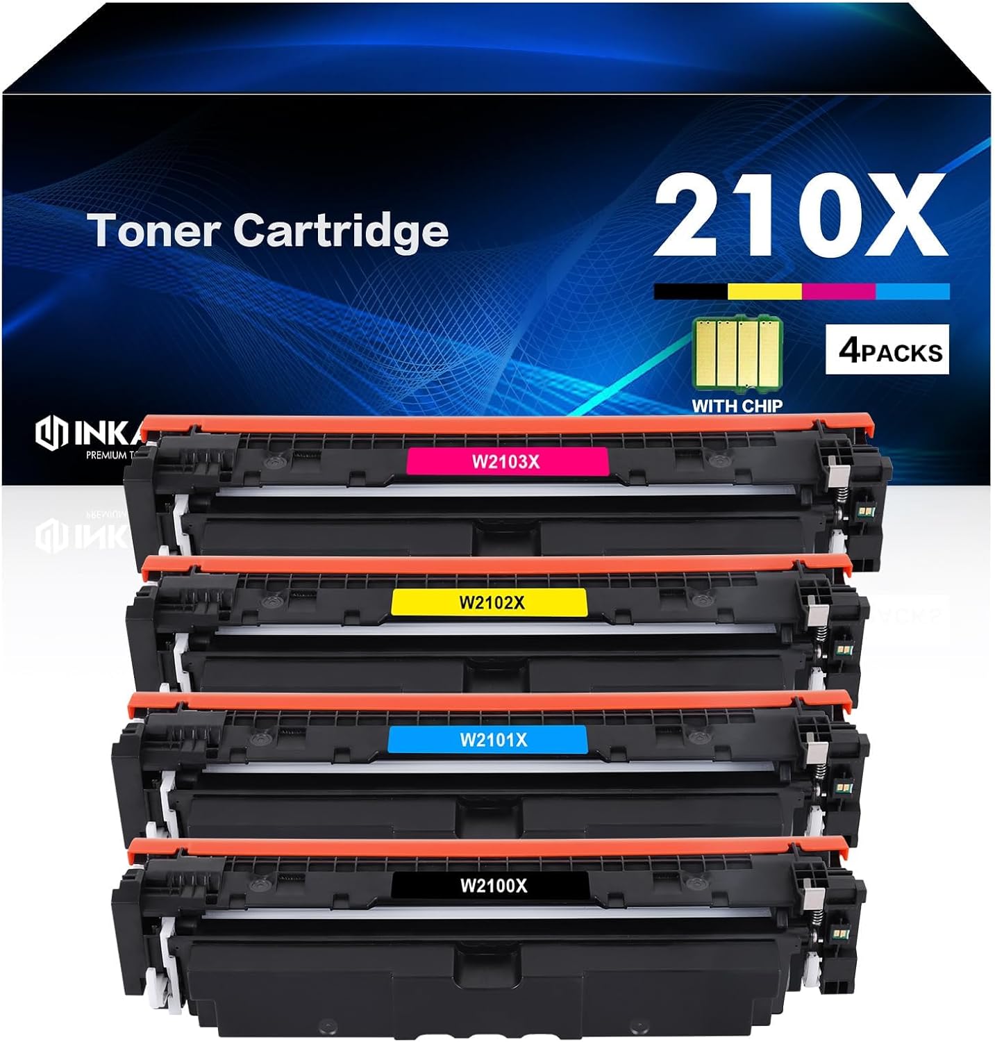 210X W2100X Toner Cartridges High Yield Compatible for HP 210X 210A ...