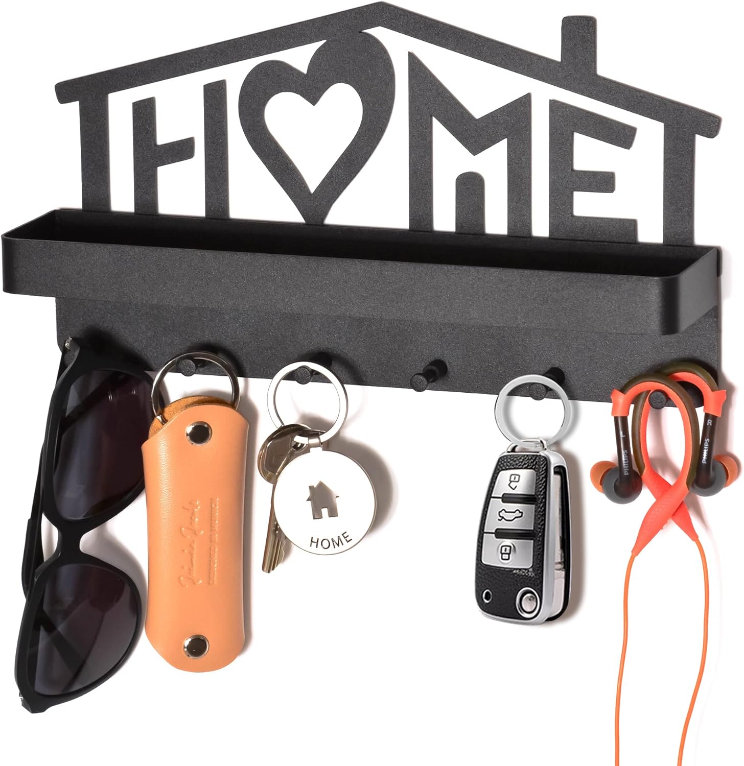 EIGENCRAFT Schlüsselbrett mit Ablage, Modern Schlüsselhalter mit ...