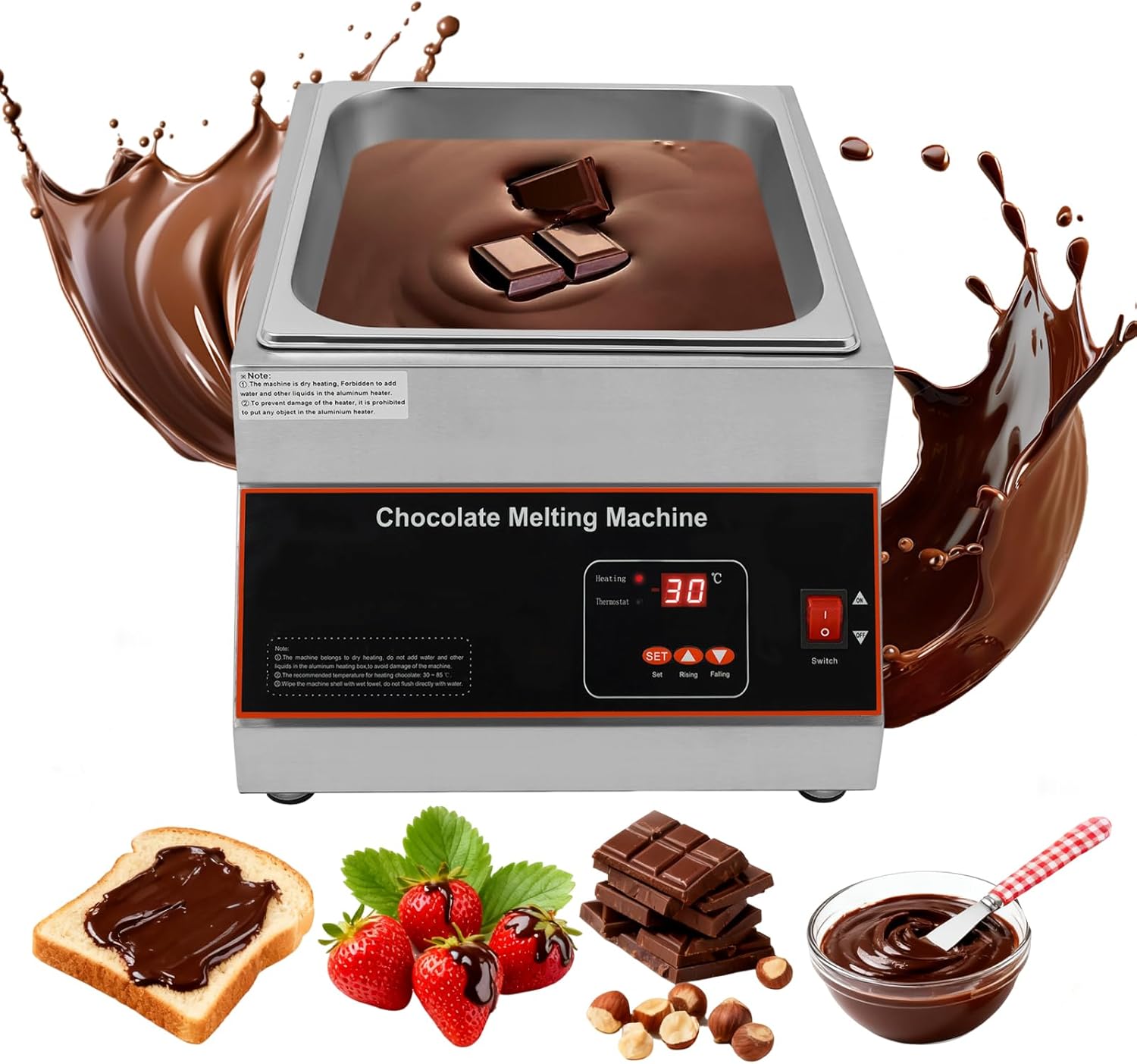 Amazon.com: Headery Chocolate Tempering Machine, 26.46 lbs Commercial ...