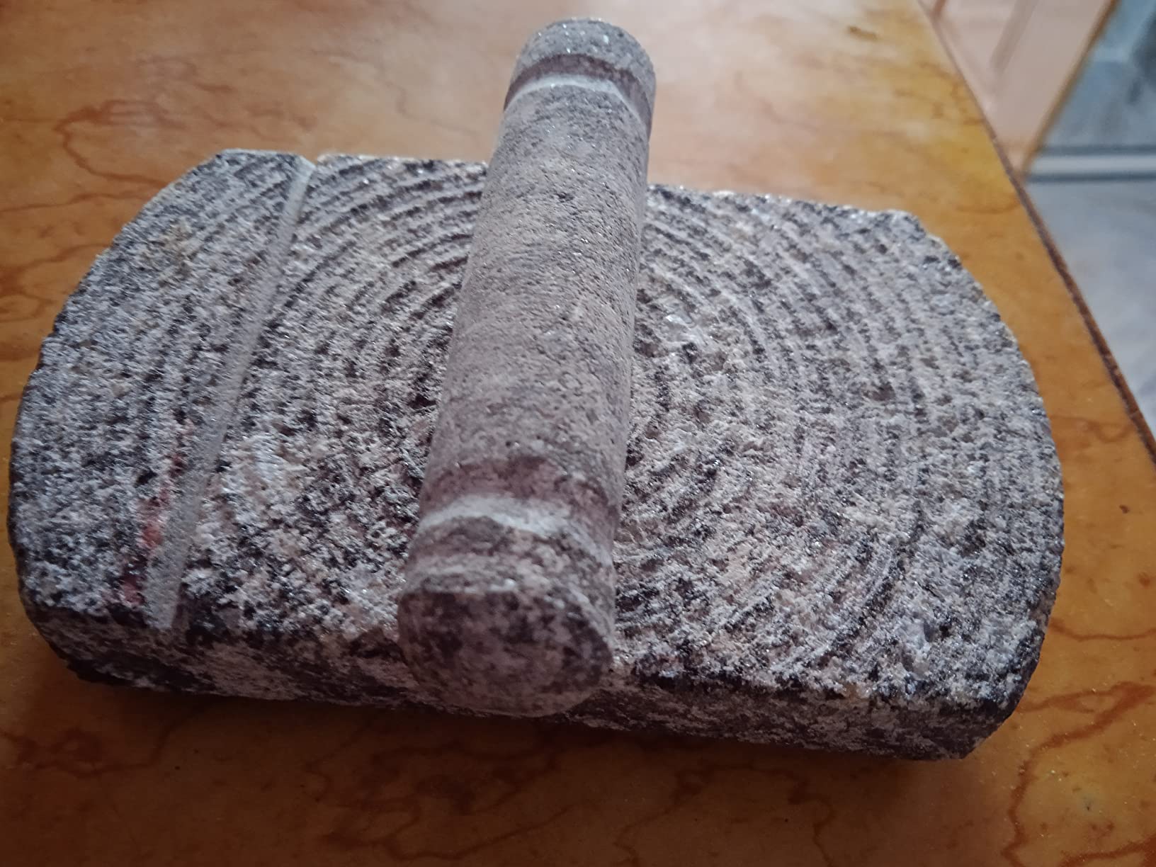 Ulamart Stone Miniature Flat Mortar/Ammikal for Kids Pretend Play Toy ...