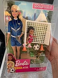 Amazon.com: Barbie Soccer Coach Playset with Blonde Soccer Coach Doll ...
