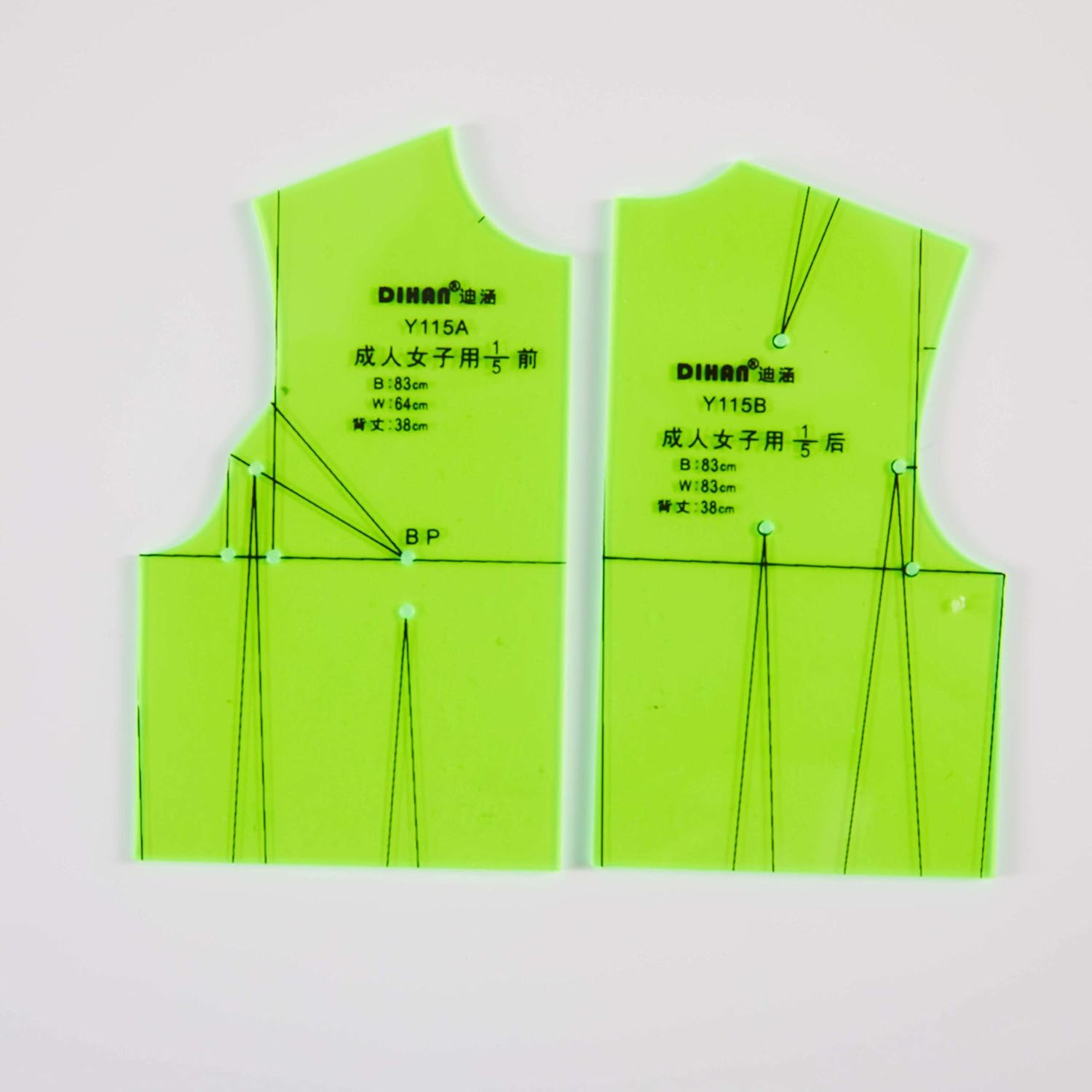 DIHAN #Y100 Women's Upper Garment Prototype Template and Sleeve ...