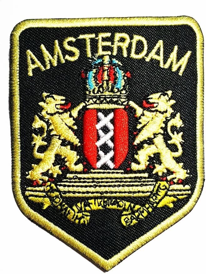Amazon.com: Amsterdam Flag Band Logo Patch Sew Iron on Embroidered ...