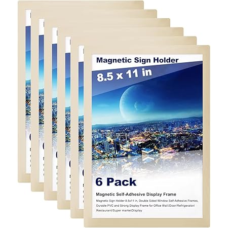 Amazon.com: Magnetic Sign Holder 8.5x11",Double Sided Window Magnetic ...