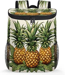 Amazon.com : Obtravar Pineapple Palm Leave Cooler Backpack Insulated ...