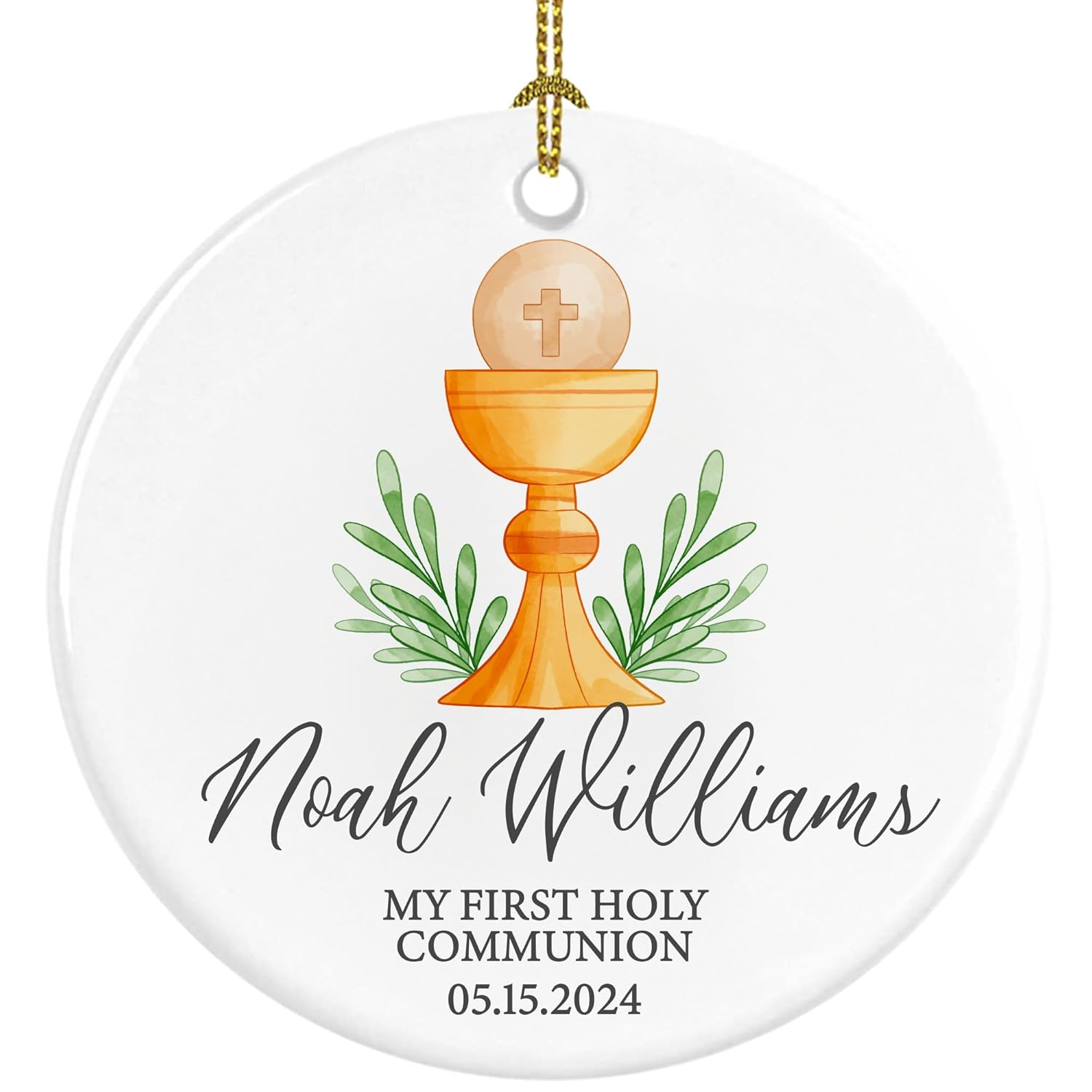 Amazon.com: Personalized First Communion Favors | First Holy Communion Ornament | Religious ...