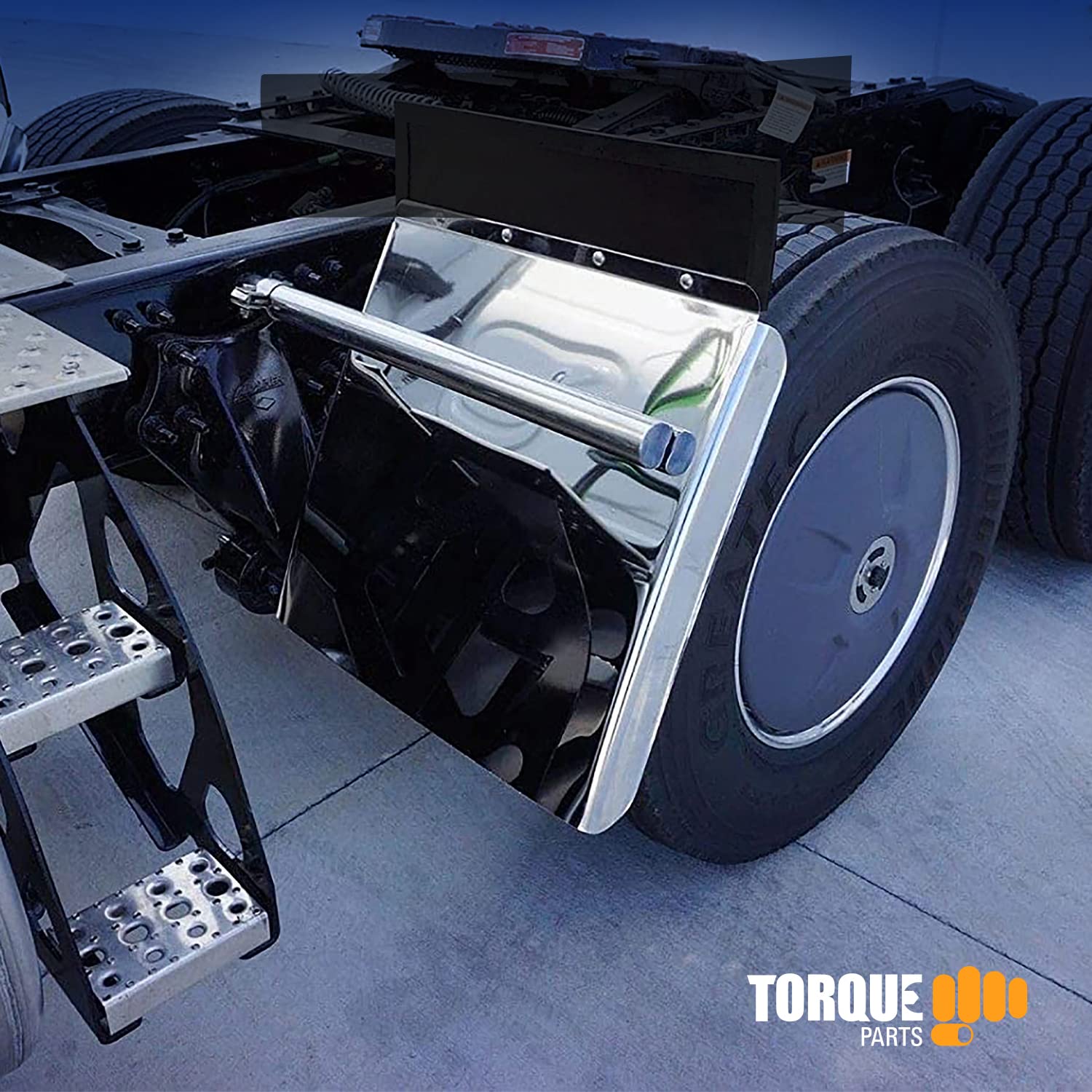 Snapklik.com : TORQUE Quarter Fenders For Semi Truck, 24 X 24 Stainless ...