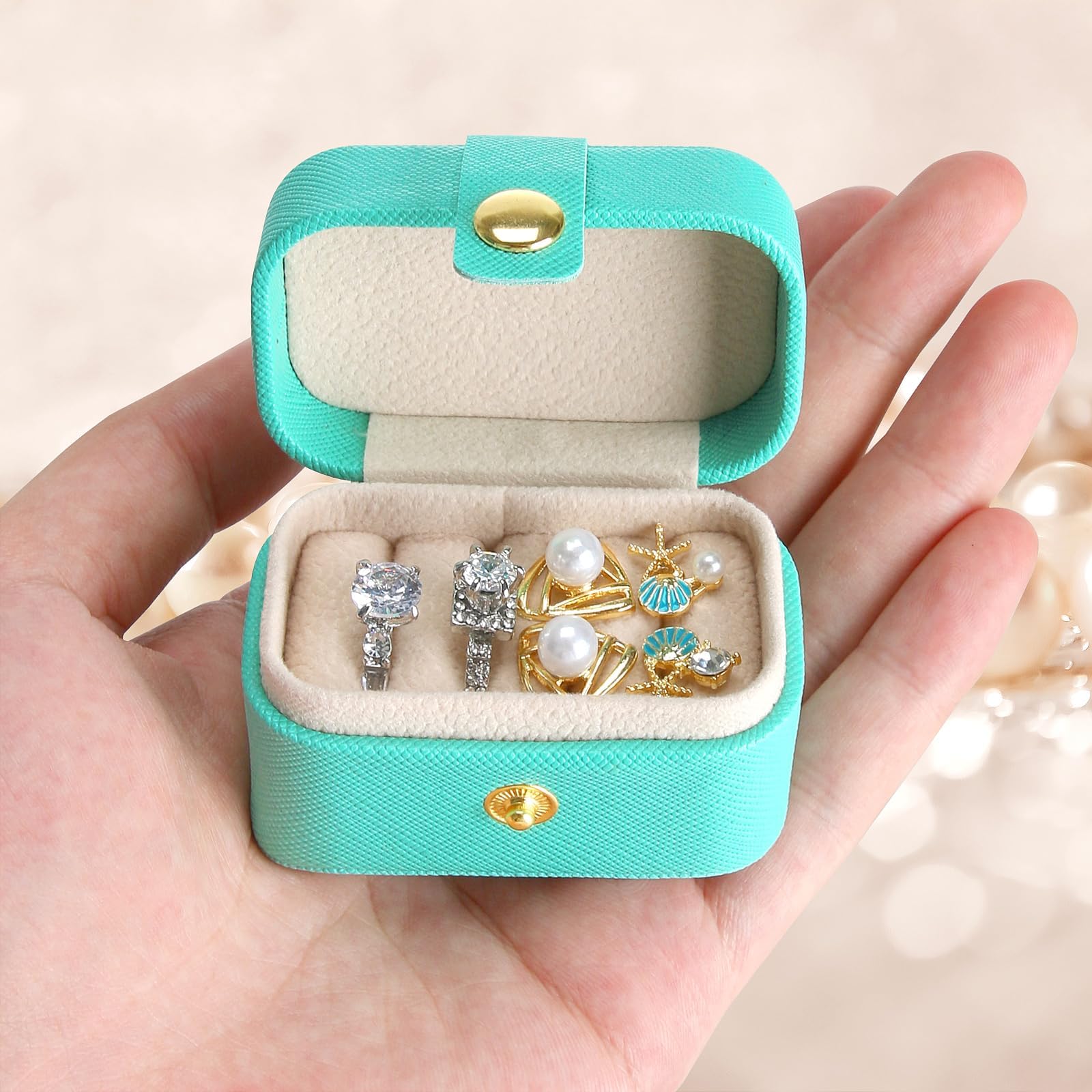Amazon.com: Afzos Ring Box Small Jewelry Box Girls Jewelry Organizer ...