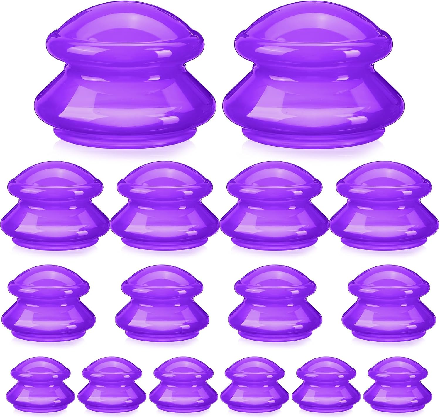Amazon.com: Geiserailie 16 Pcs 4 Sizes Cupping Therapy Set Silicone ...