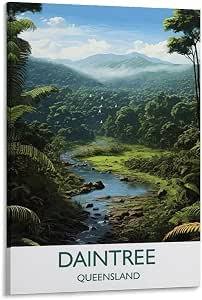 Amazon.com: Daintree Rainforest Vintage Travel Landscape Posters ...