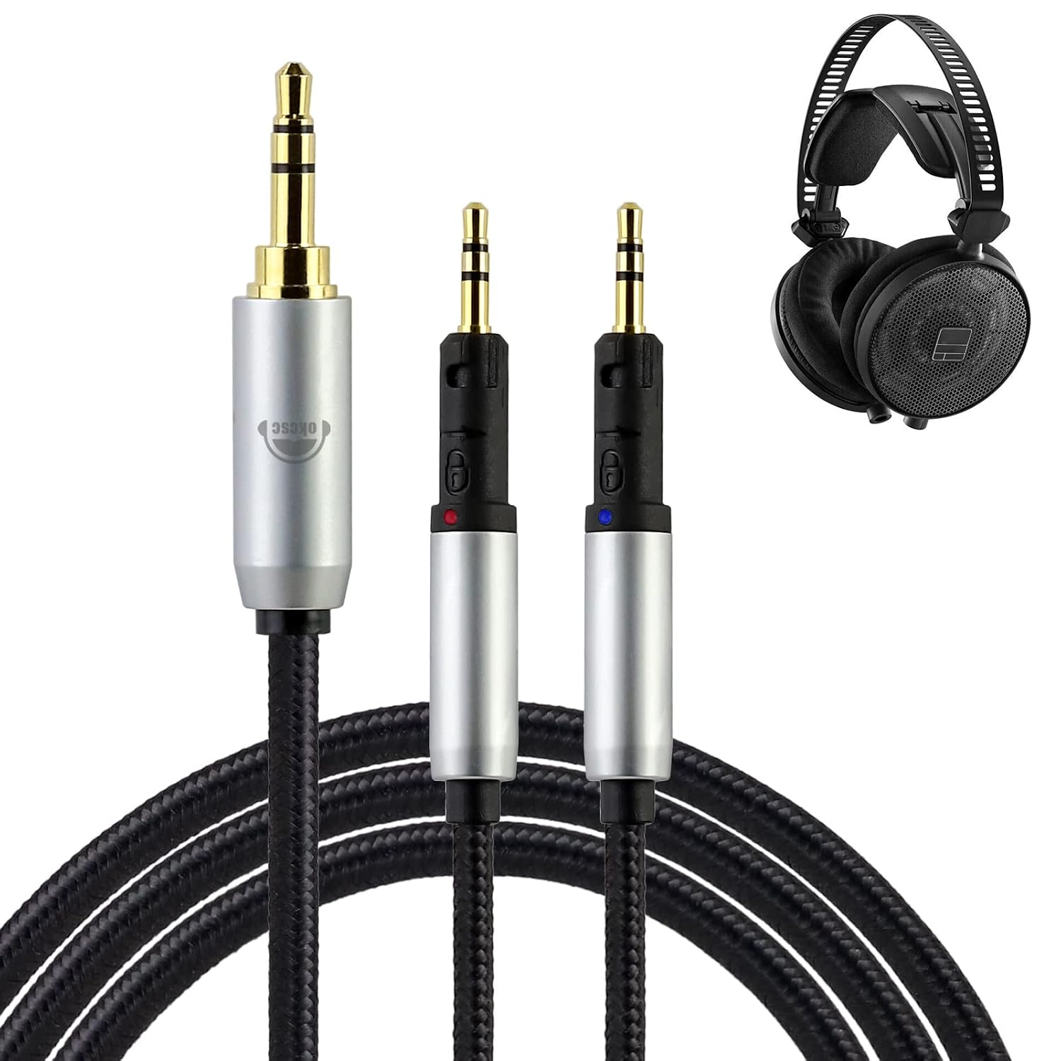 okcsc Replacement Cable for Audio-Technica ATH-R70x Headphone Cable 4 ...