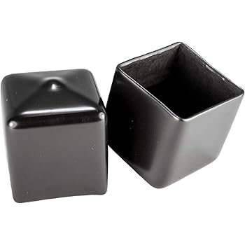 Amazon.com: Prescott Plastics 1/2 Inch: Square Black Vinyl End Cap ...