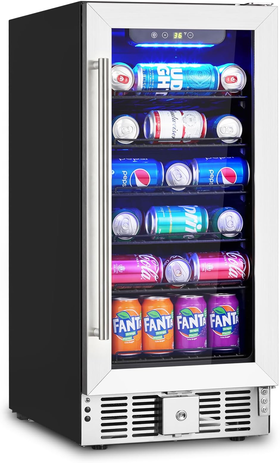 Amazon.com: Garvee Beverage Refrigerator Cooler - 110 Cans Mini Fridge ...