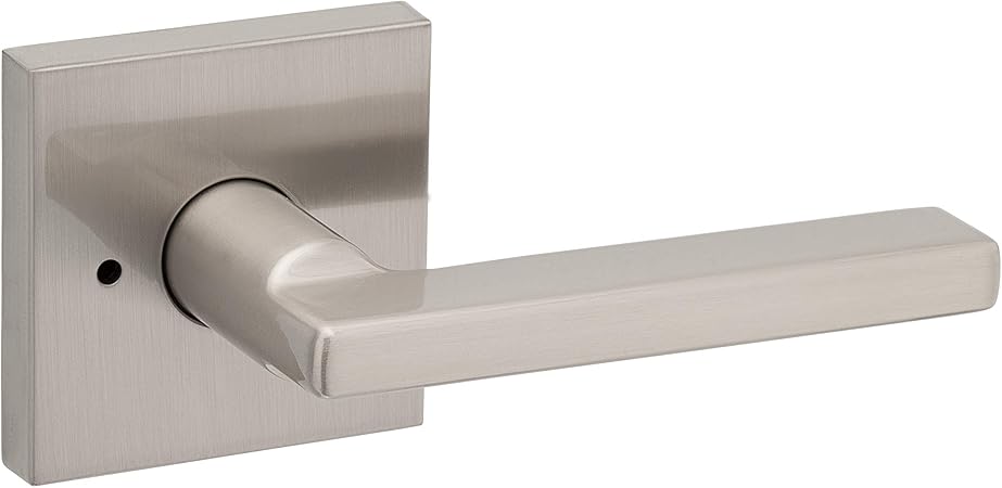 Weiser Halifax Satin Nickel Door Handle, Reversible Privacy Lever ...