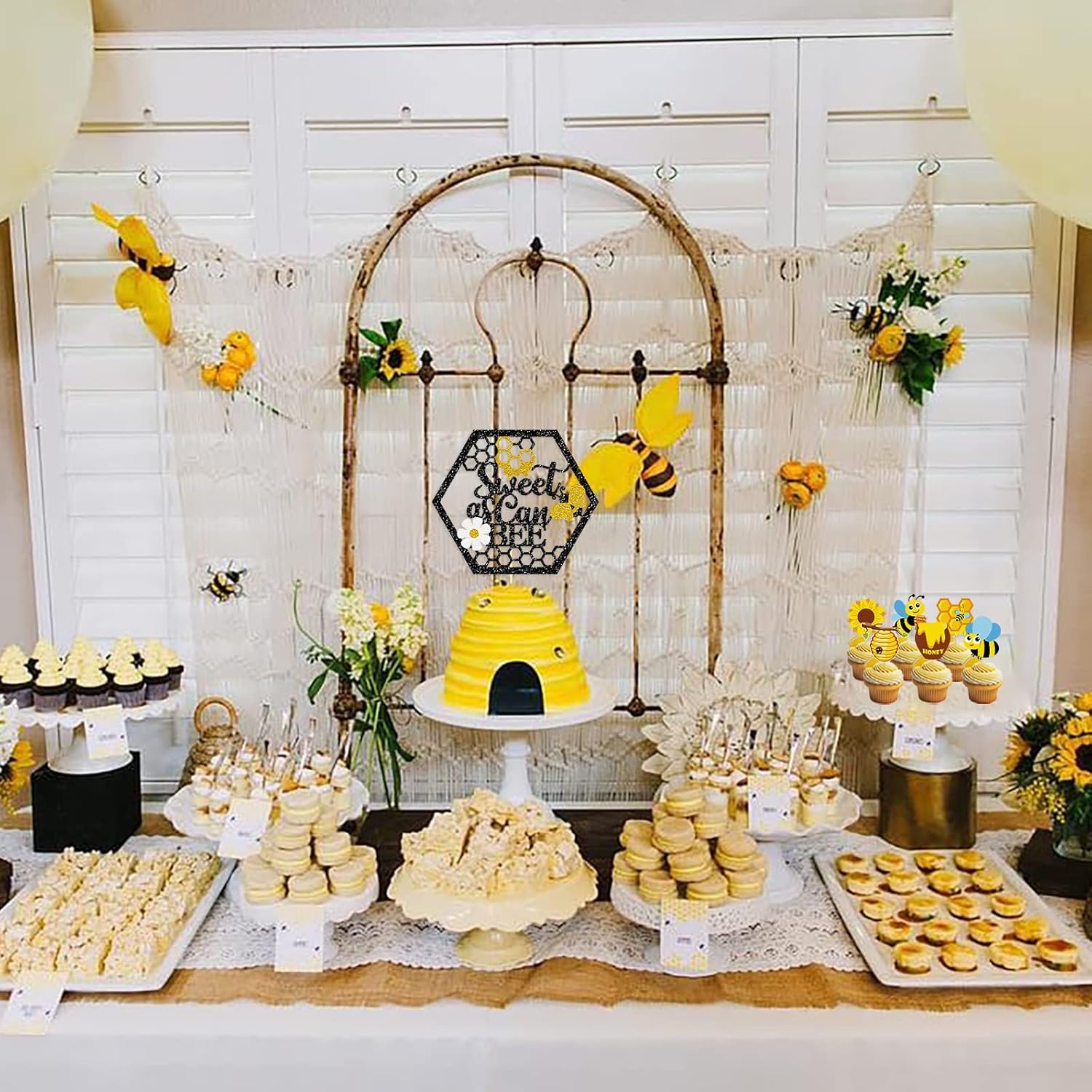 31 piezas Sweet As Can Bee Cake Topper Abeja Colmena Cupcake Decoración ...