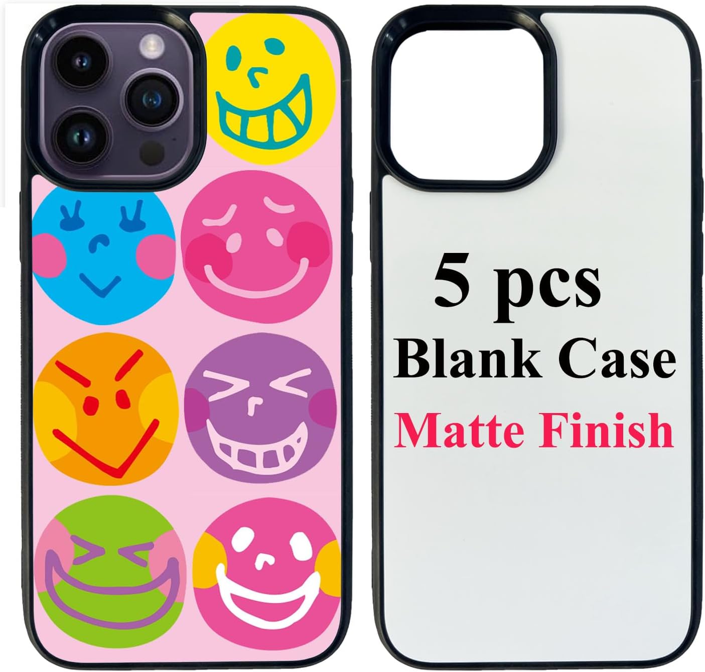 Amazon.com: JUSTRY 5 Sets Sublimation Blanks Phone Case Bulk Covers ...