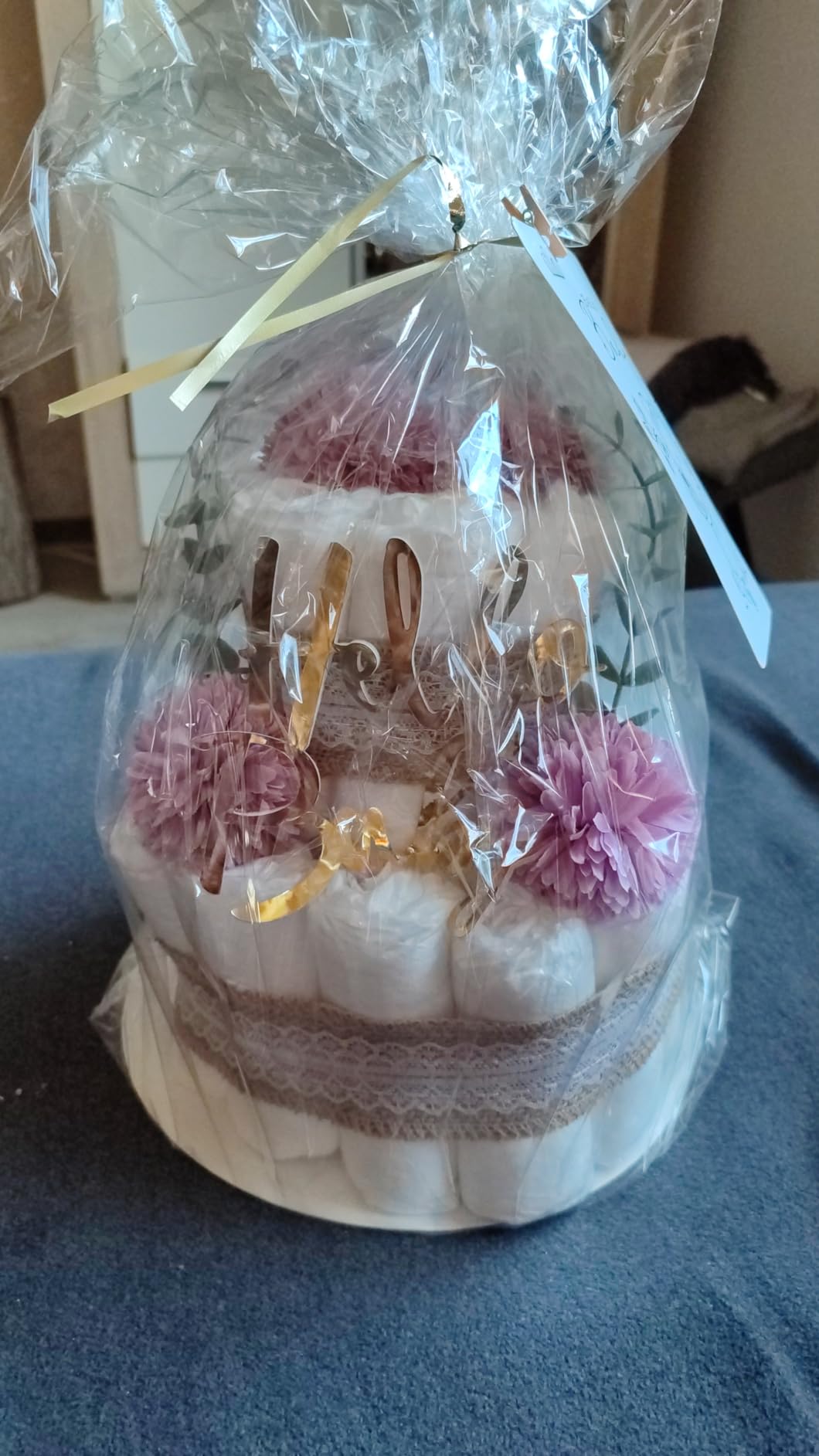 MilaBoo® Windeltorte Vintage Eukalyptus Lila I hochwertiges ...