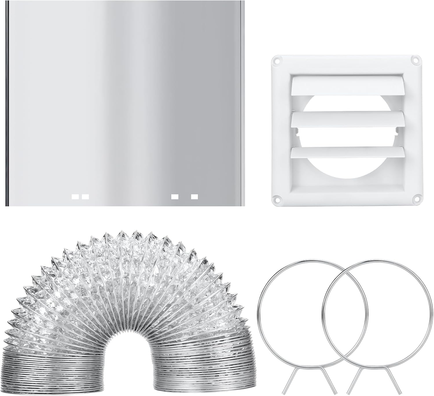 PowerScale Flexible Wall Ducting Kit- Wall Vent for HVAC Ducting ...