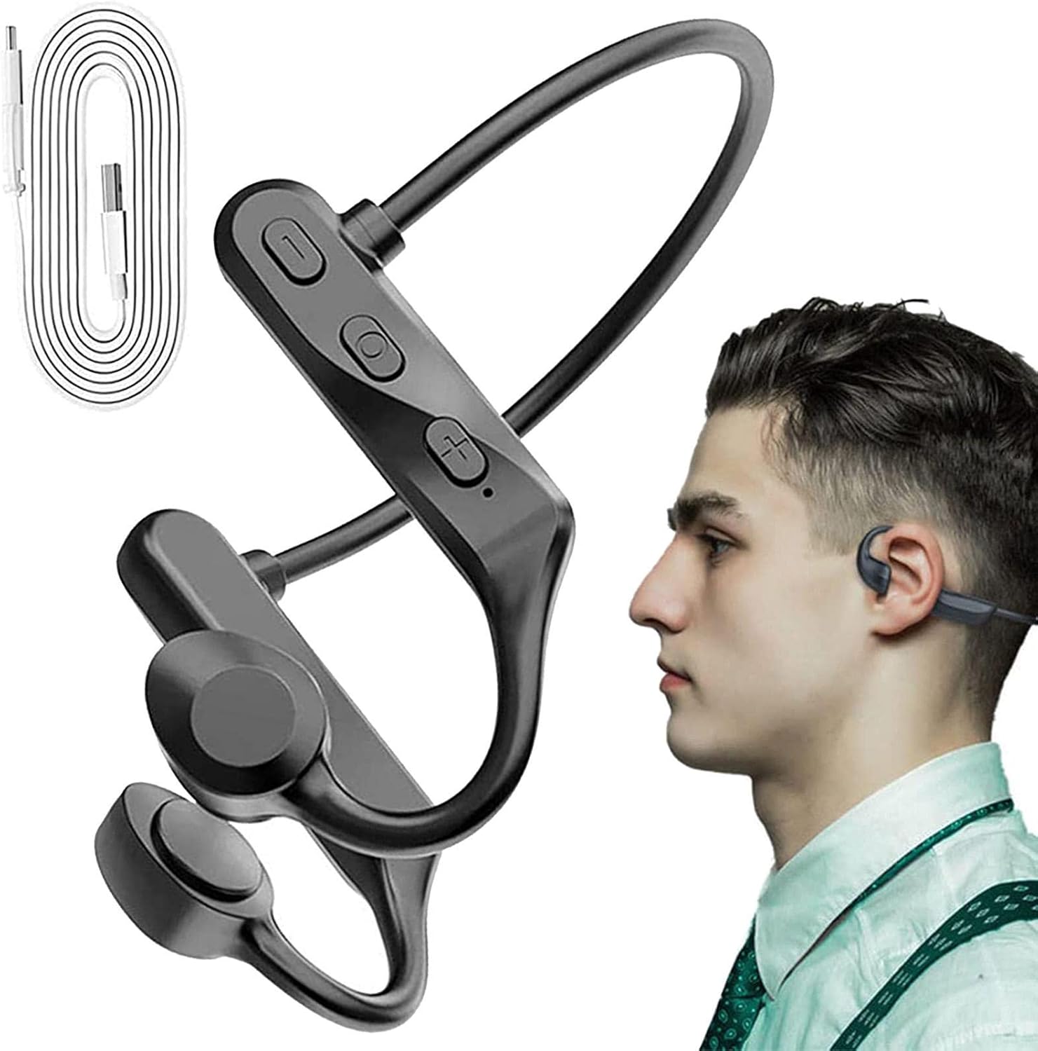 Firulab Wireless Bone Conduction Headphones,Lightweight Blue Tooth 5.0 ...