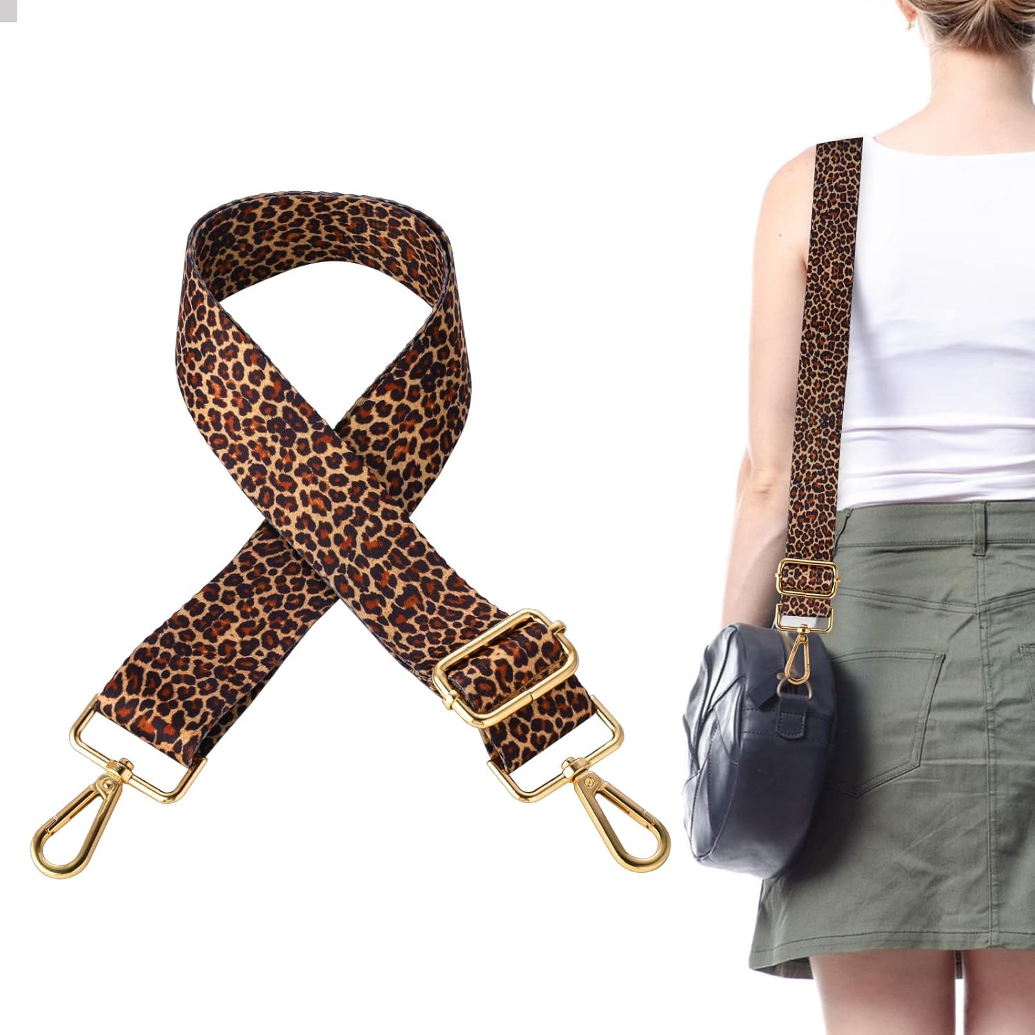 Amazon.com: TIESOME Replacement Purse Strap, Leopard Print Adjustable ...