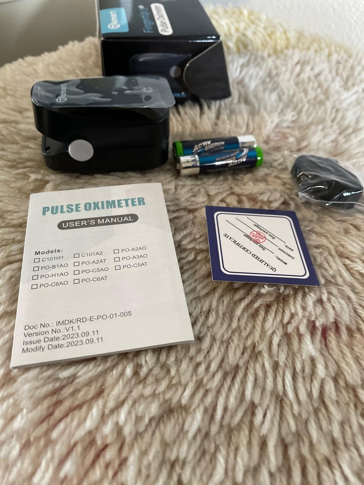 Fingertip Pulse Oximeter, Heart Pulse Rate, SpO2 Device Blood Oxygen ...