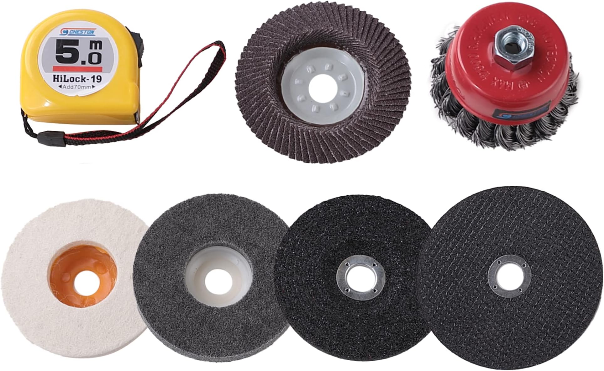 Cheston Set of 7 Attachments for Angle Grinder(4inch/100mm) Cutting ...