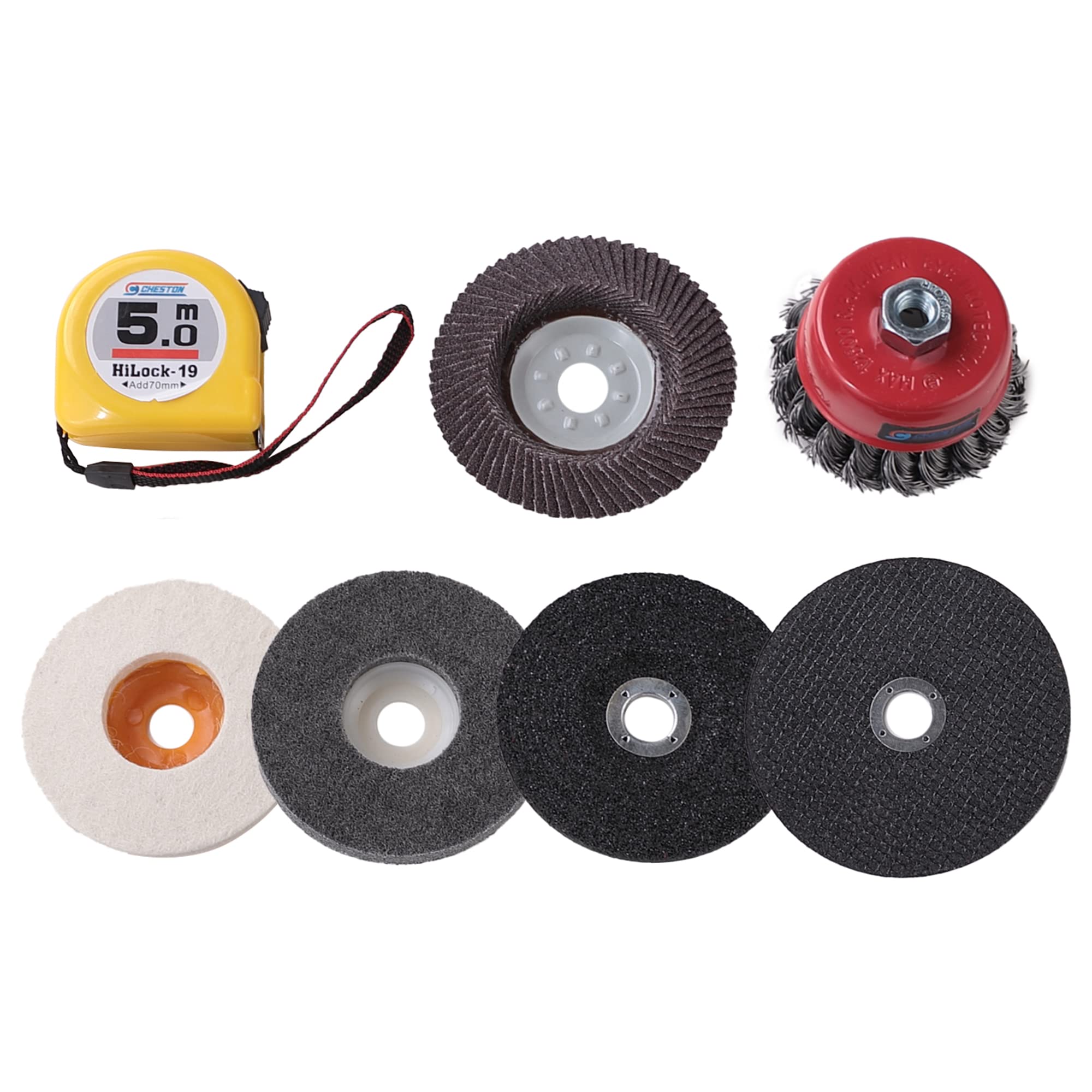 Cheston Set of 7 Attachments for Angle Grinder(4inch/100mm) Cutting ...