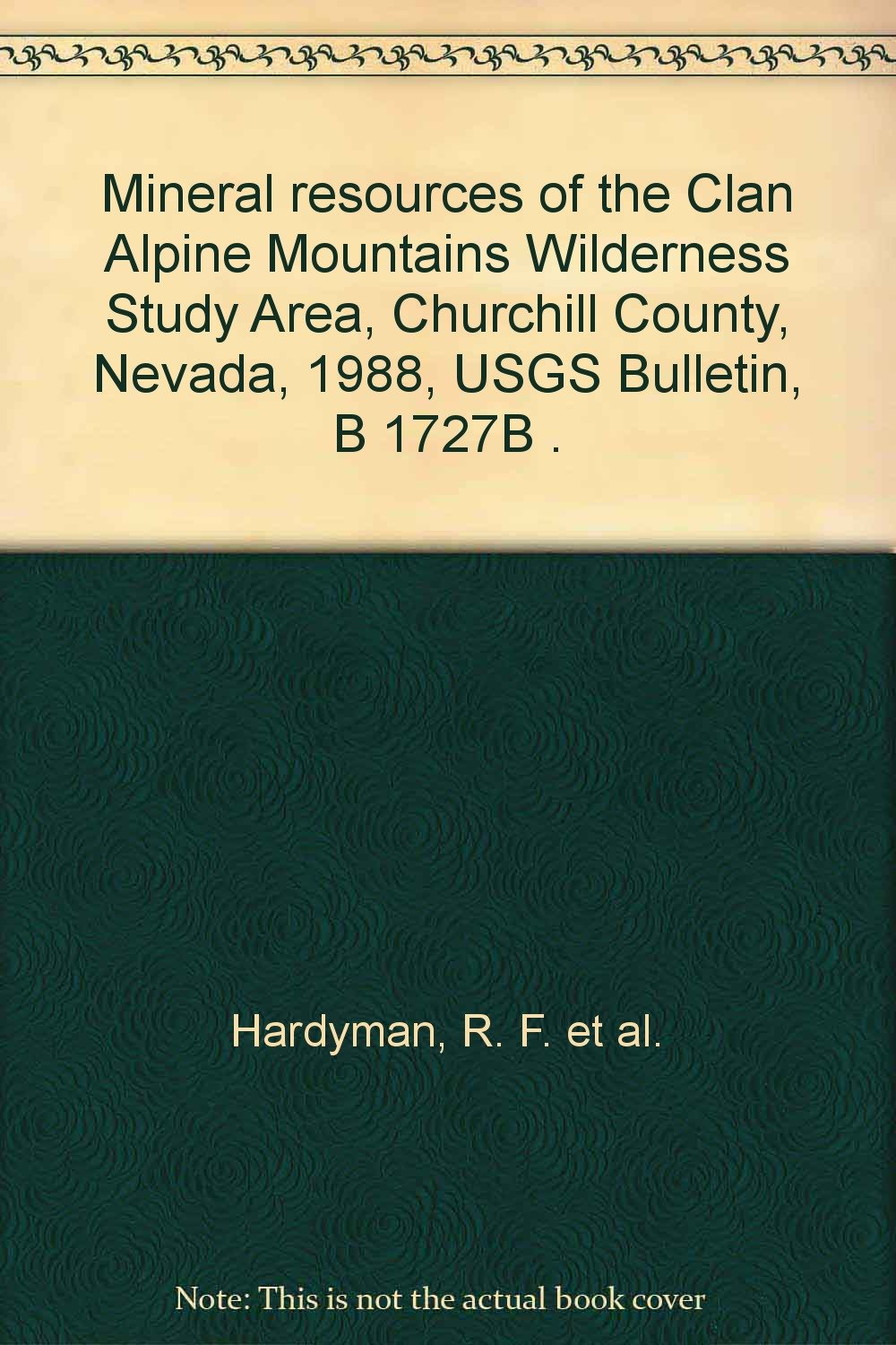 Mineral resources of the Clan Alpine Mountains Wilderness Study Area ...