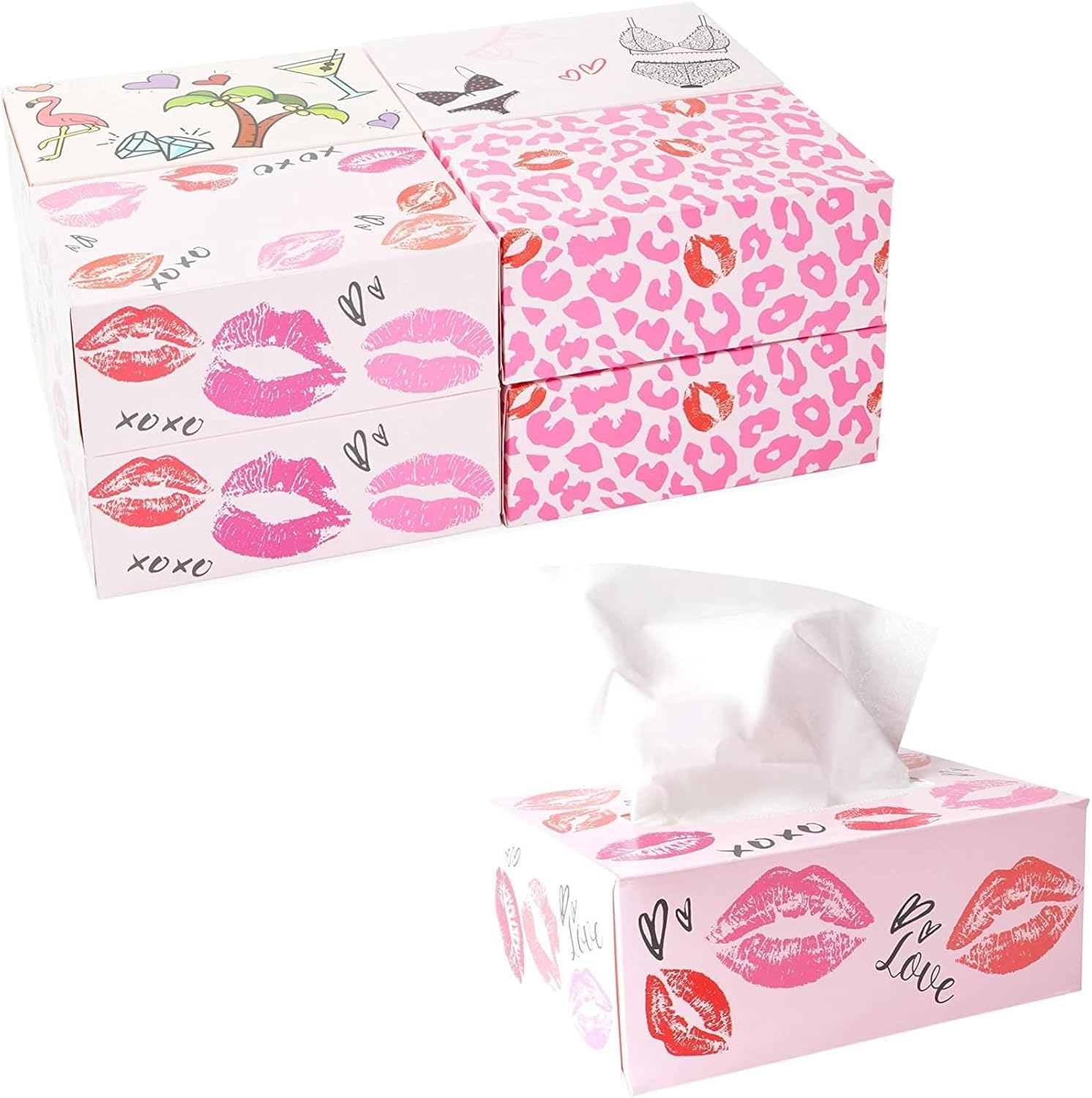 Amazon.com: Sparkle and Bash 8 Pack Bachelorette Party Facial Tissue ...