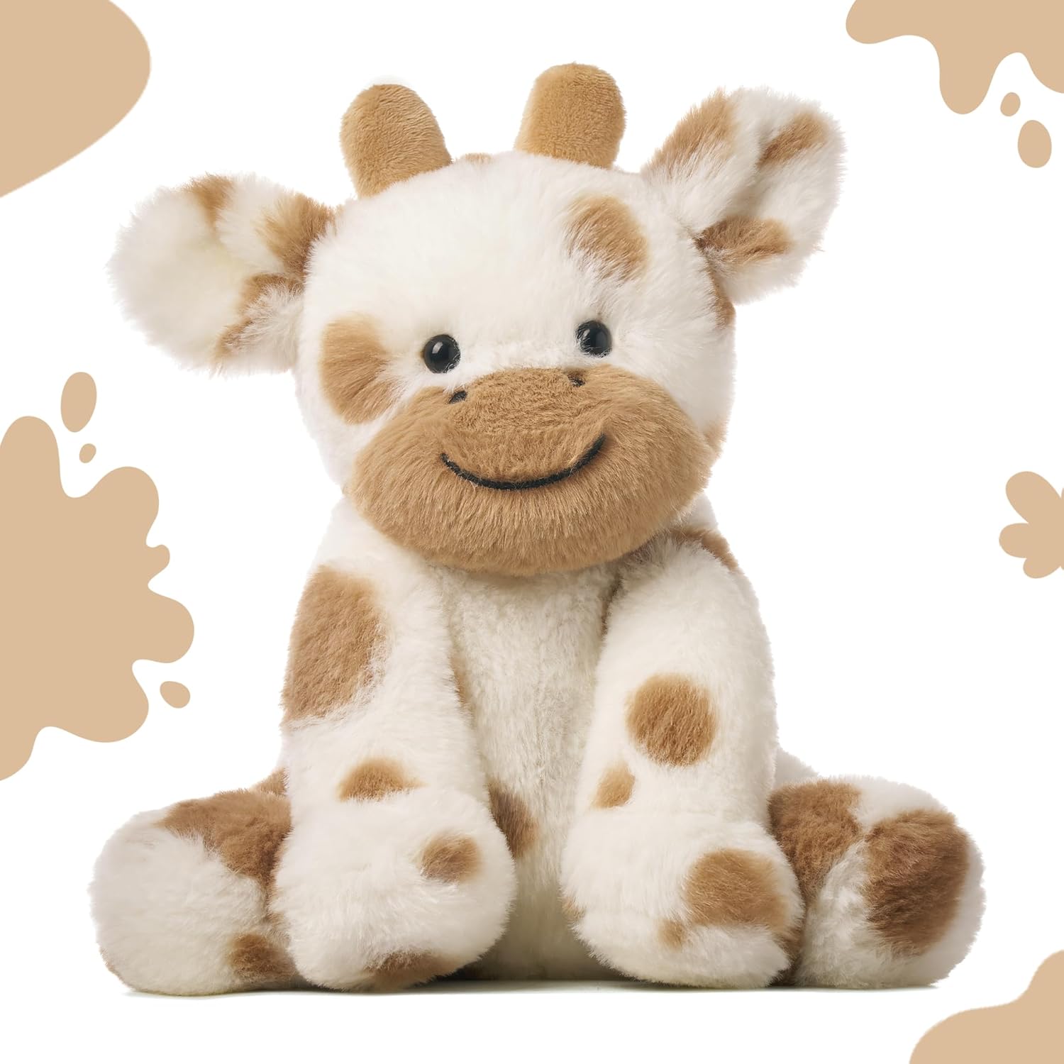 Amazon.com: Hopearl Adorable Plush Cow Toy Floppy Dairy Cattle Soft ...