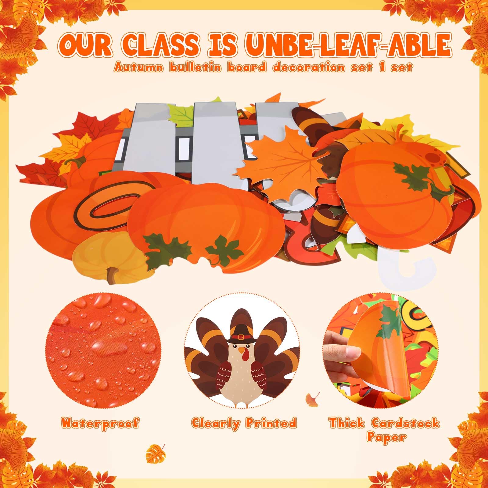 Snapklik.com : Pasimy 96 Pcs Fall Bulletin Board Decorations ...