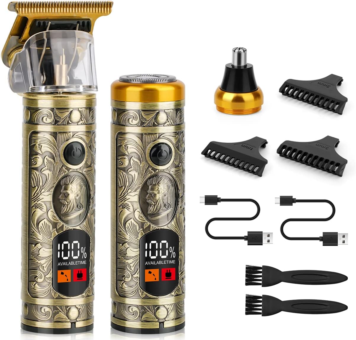 Beard Trimmer Men,Mini Hair Clippers for Men with LCD Display 3 in 1 ...