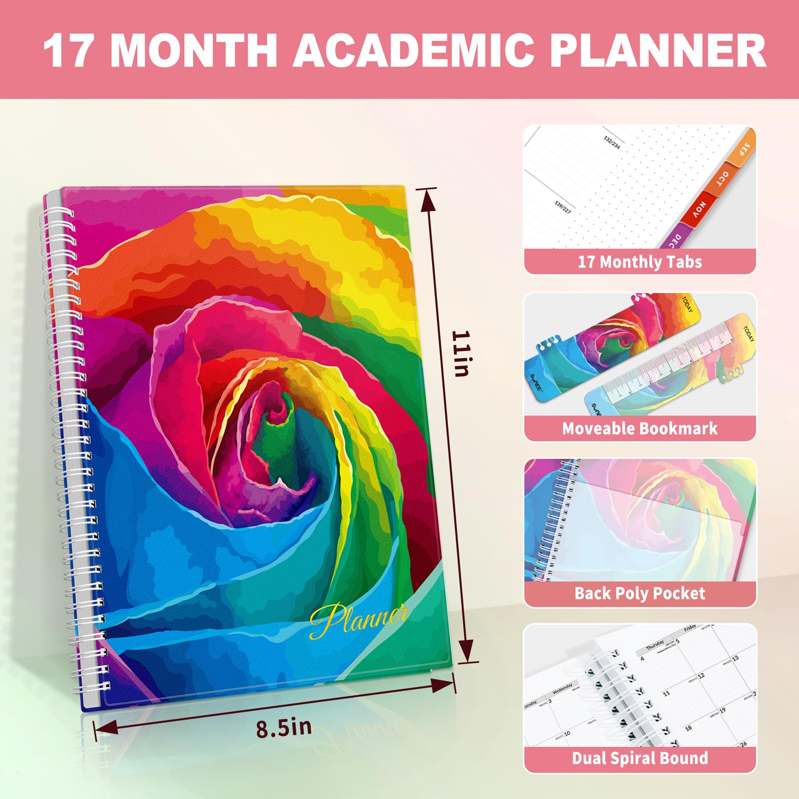Snapklik.com : SUNEE Academic Planner 2024-2025 Weekly And Monthly ...