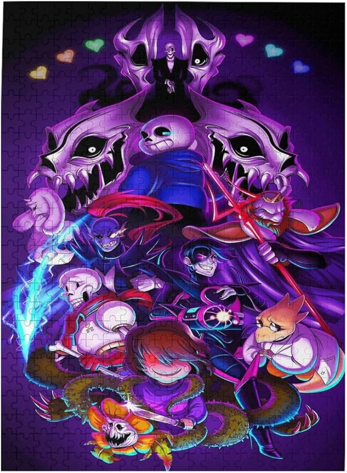 Amazon.com: BNALAO Sans Cartoon Undertale Anime Puzzles 500 Piece ...