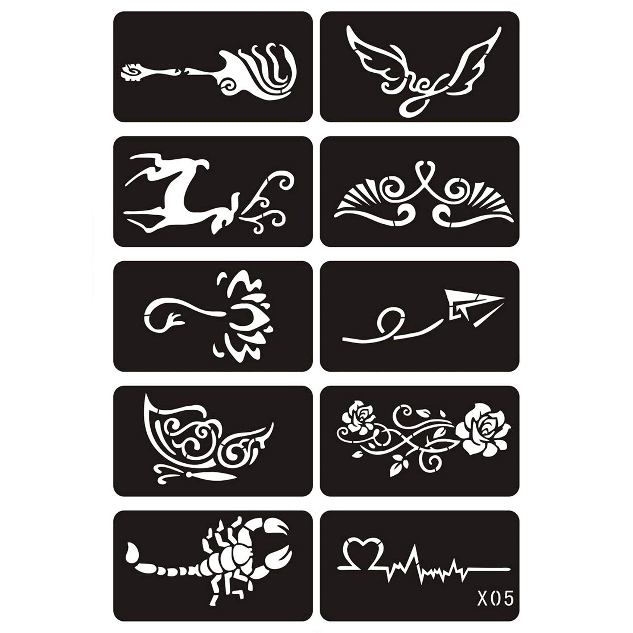 Buy IVANA'S Heena Mehandi Tatto Stencil Set for | Hand | Body | Fingure ...