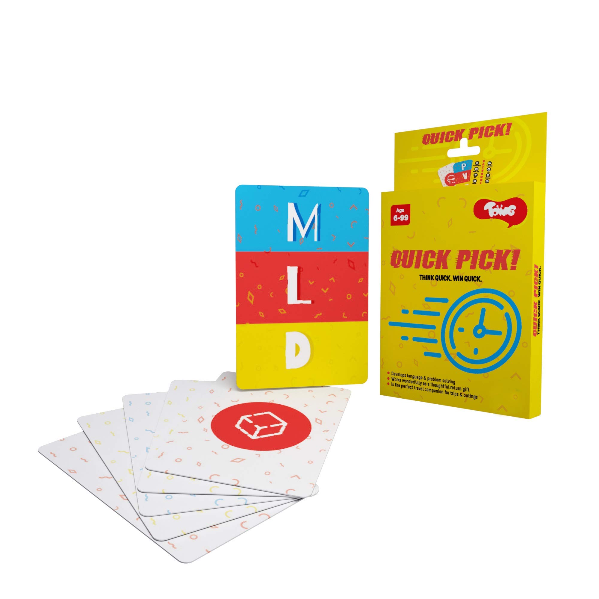 Buy ToiingQuick Pick Fast Paced Word Guessing Card Game For Kids, Age 6 ...
