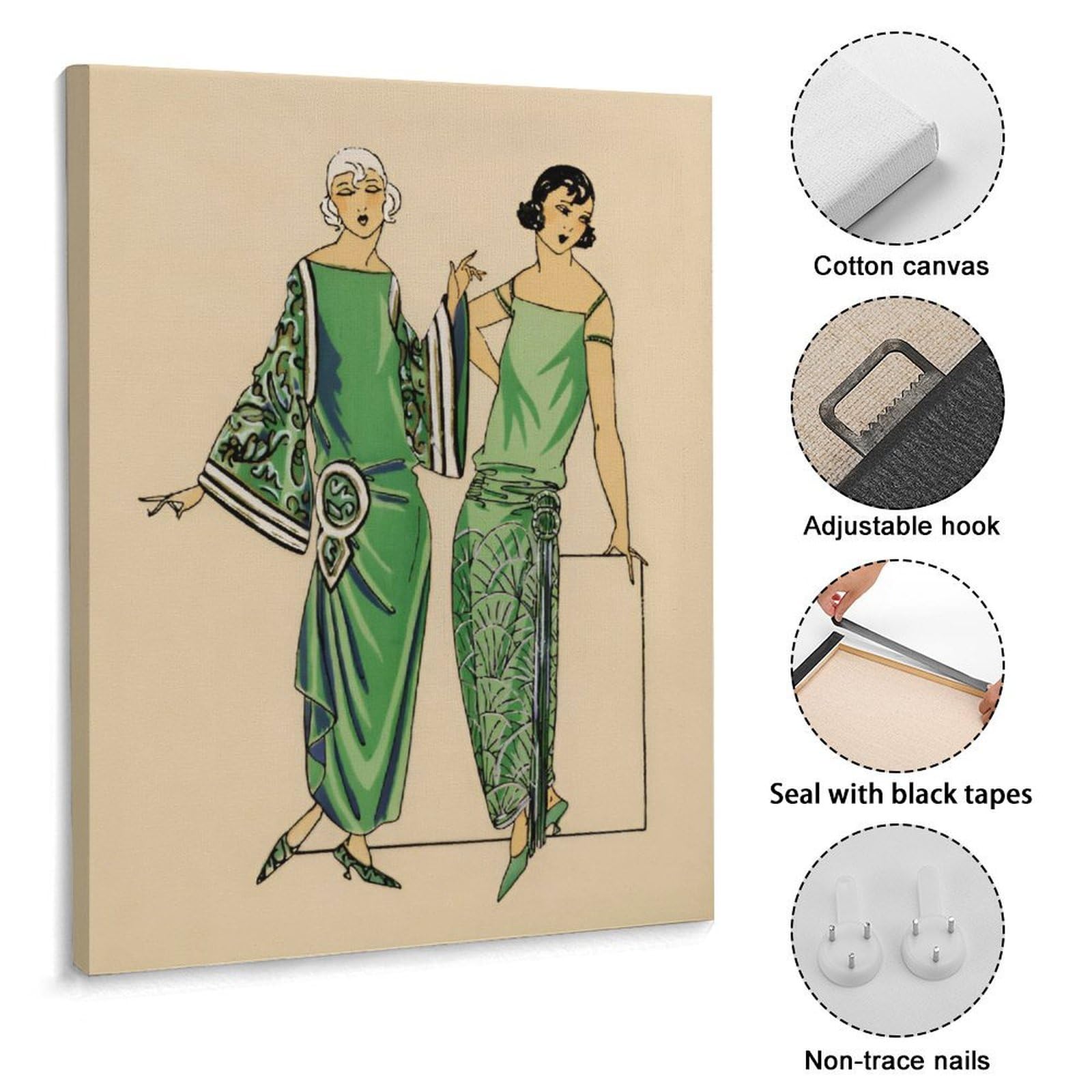 Flapper Girl Drawing Art Deco Vintage Illustration Of Flapper Woman