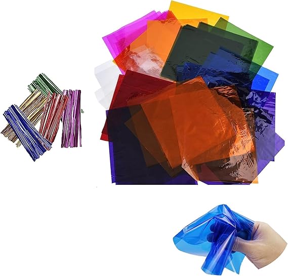 Coloured Cellophane Sheets for Crafts, Coloured Acetate Sheets Colored ...
