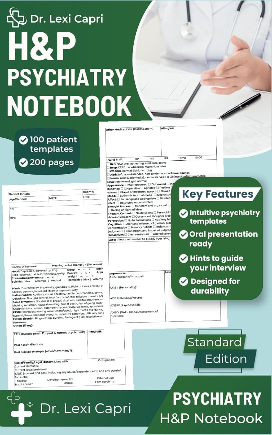 H&P Psychiatry Notebook: Essential Medical History and Physical ...