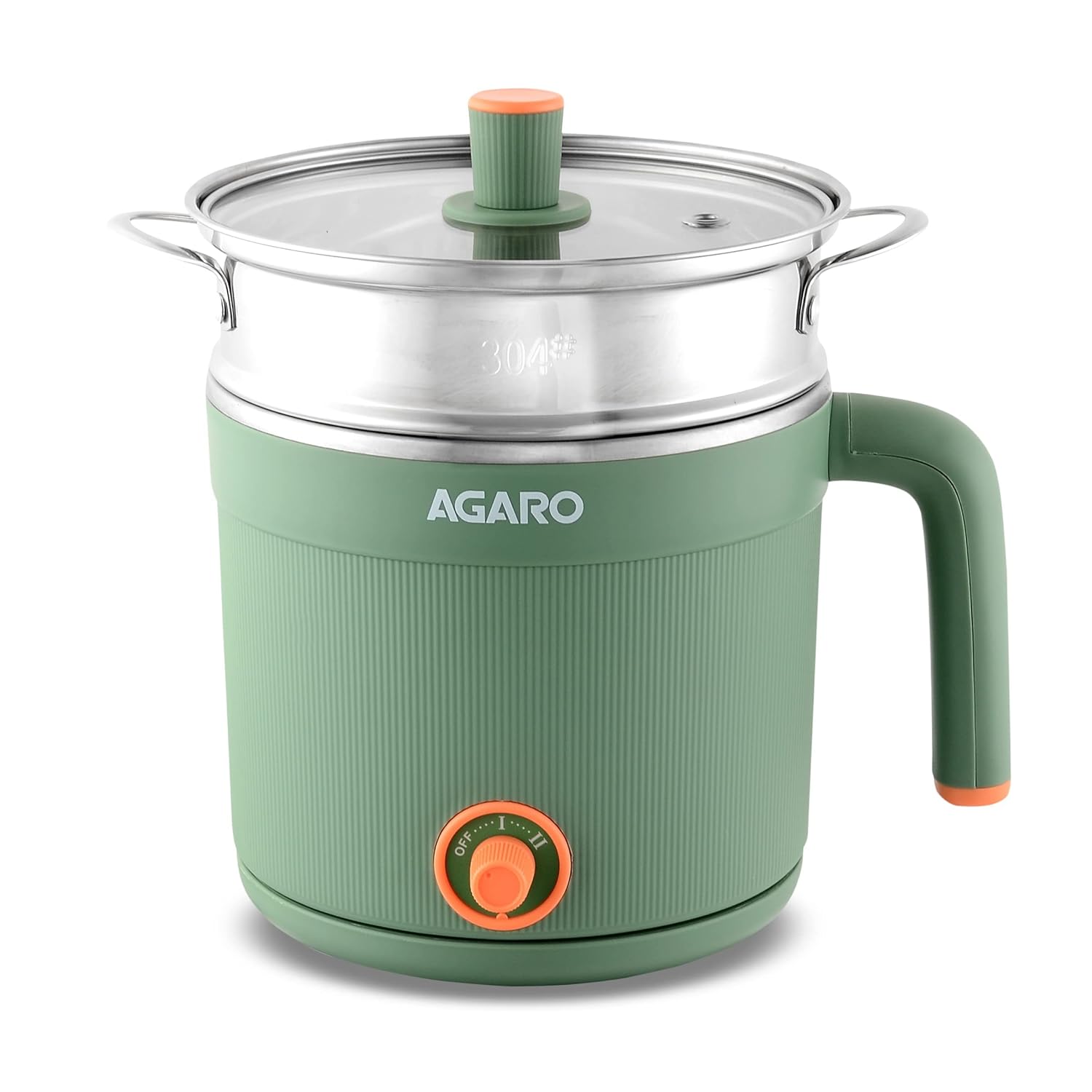 AGARO Regency Multi Cook Kettle With Steamer, 1.2L Inner Pot, Double ...