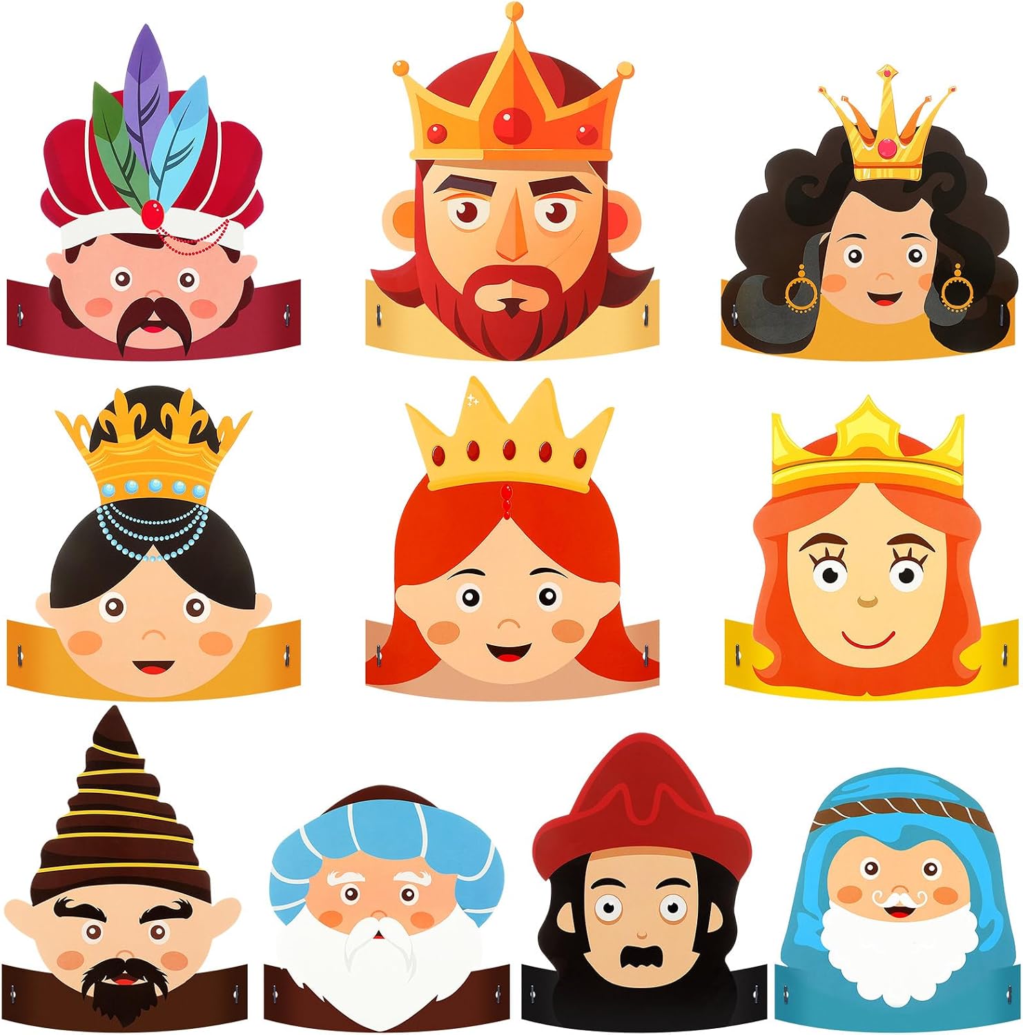 Amazon.com: Skyygemm 30 Pcs Purim Story Character Paper Hats Jewish ...
