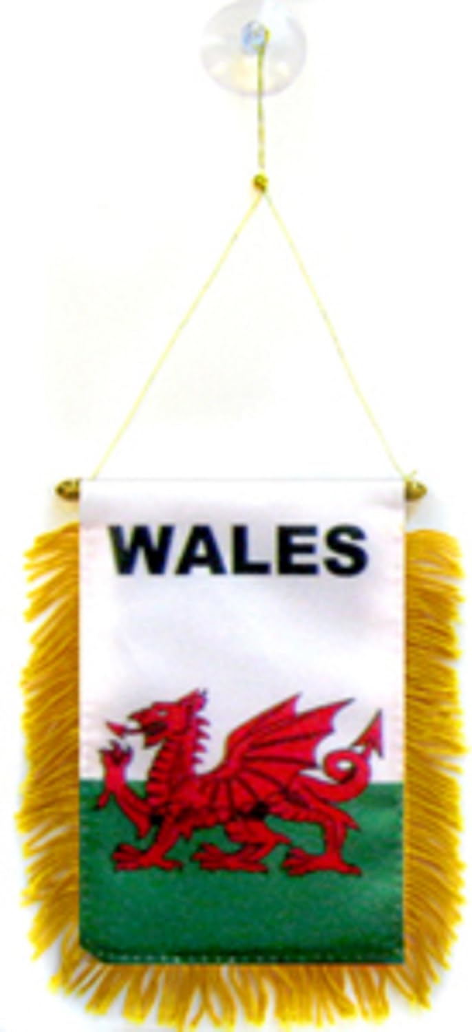 Amazon.com : Wales Flag Car Window Hanging Pennant : Patio, Lawn & Garden