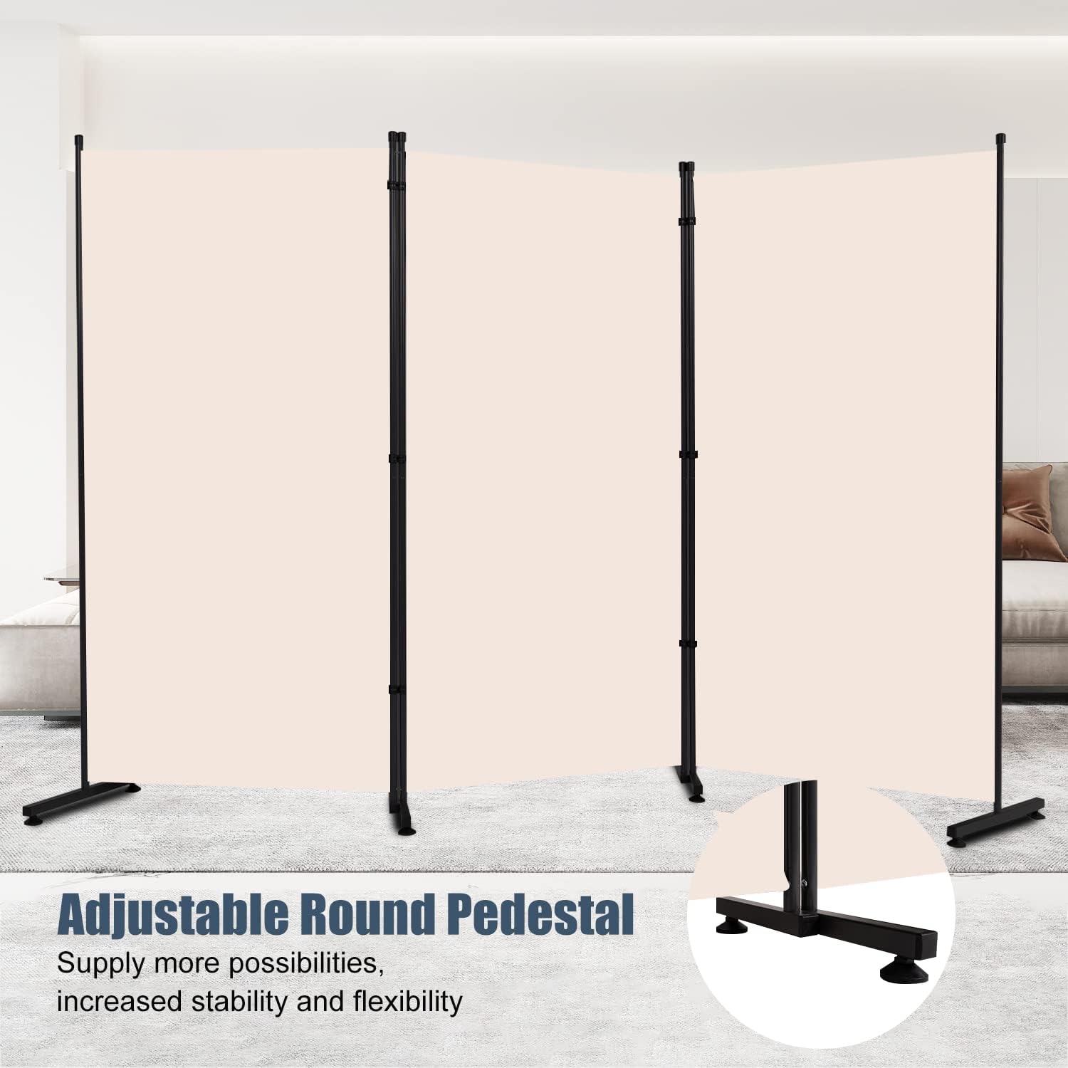 6ft Portable Room Divider with 4 Panels, Privacy Morocco | Ubuy