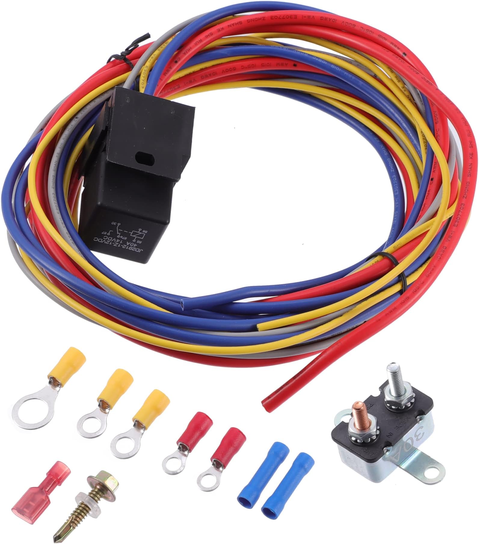 Amazon.com: X AUTOHAUX 1 Set Universal Electric Fuel Pump Relay Kit ...