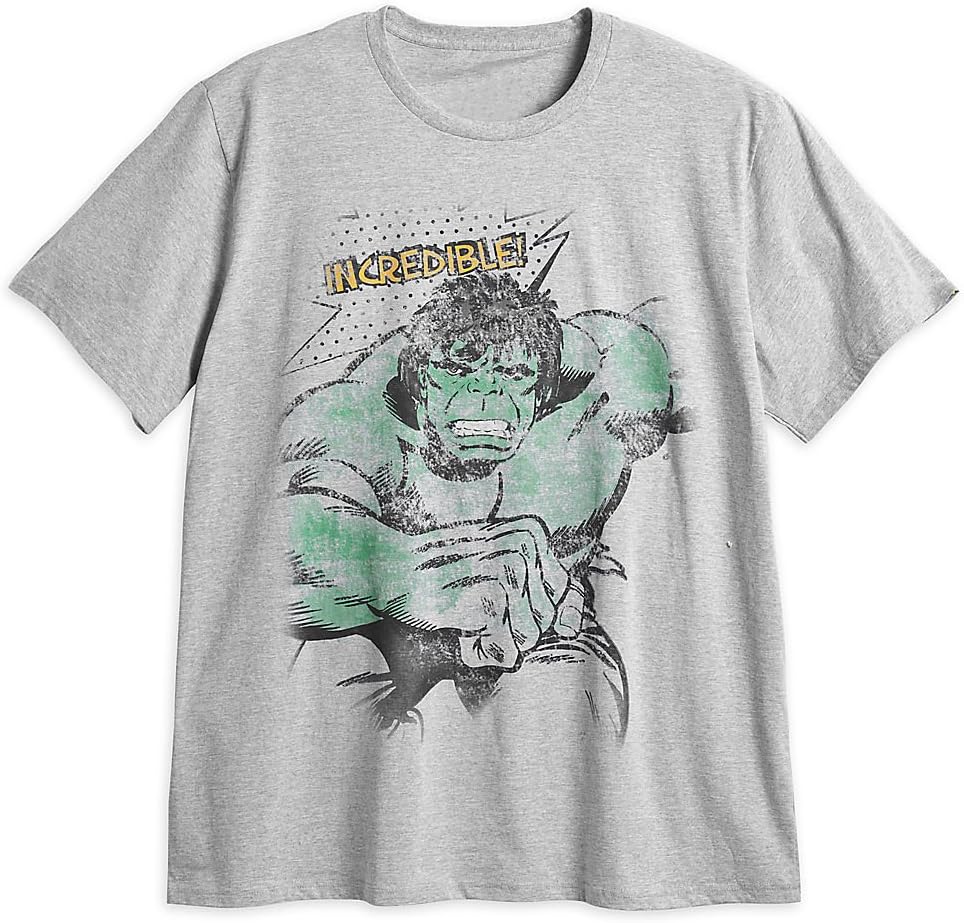 Marvel The Incredible Hulk T-Shirt for Men - Plus Size 4XL Gray ...