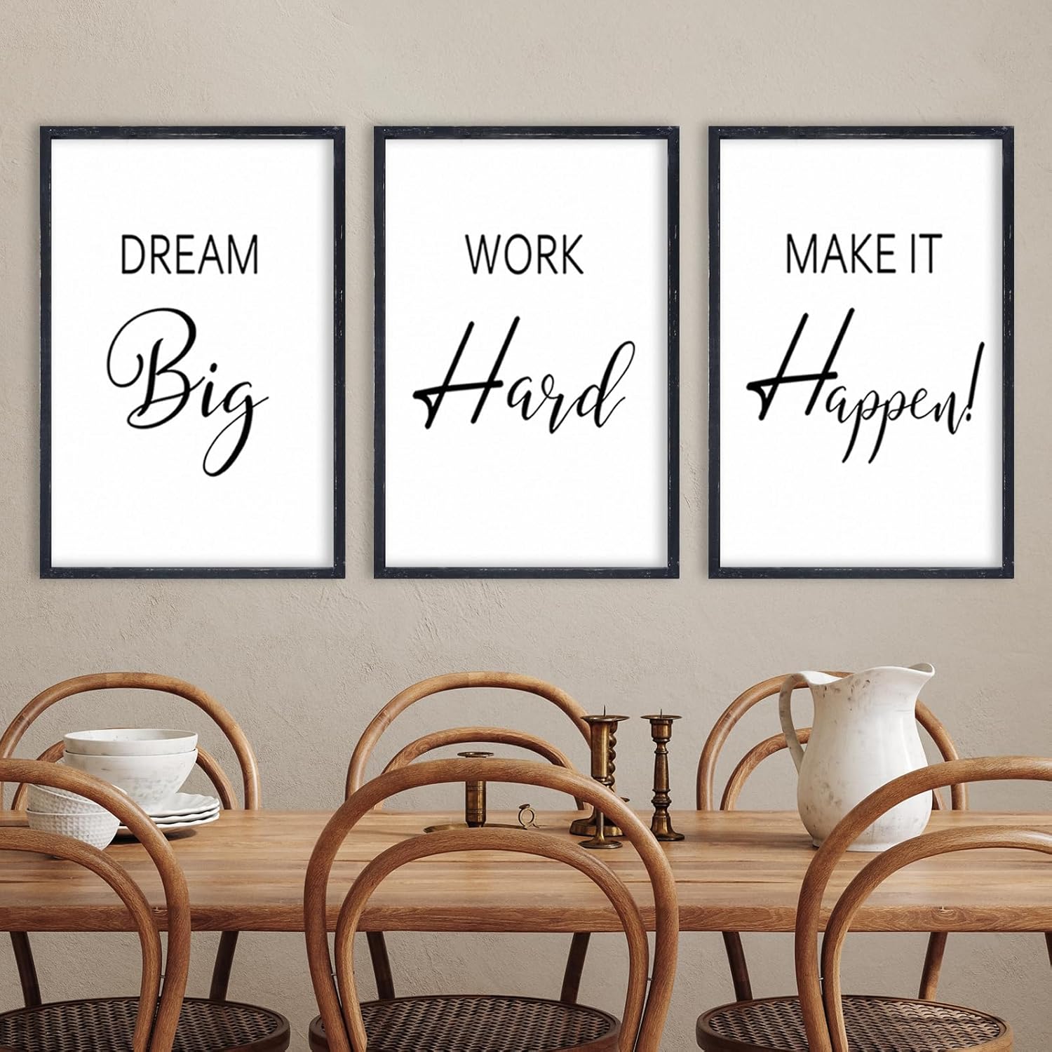 Amazon.com: Motivational Positive Sign Wall Decor 24x16 Inch Office Set ...